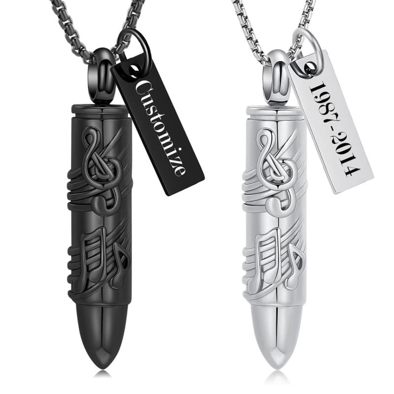 [QGJNSGC] 生命の樹メモリアルペンダント メンズ ツイストバー遺骨ペンダント 手元供養ペンダント 遺骨ネックレス 遺骨入れ 取り外し可能 ステンレス製 記念ジュエリー【クロス骨壺ネックレス】- 美しくシンプルなシルバーステンレススチ...