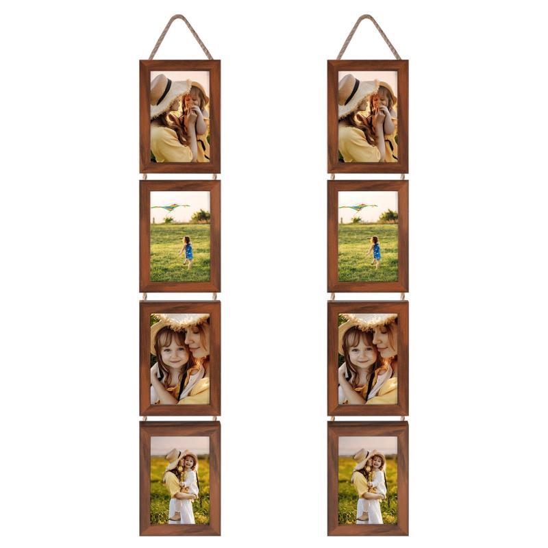 Wtrgas 額縁 壁掛け フォトフレーム 麻縄 セット額縁 壁掛け用