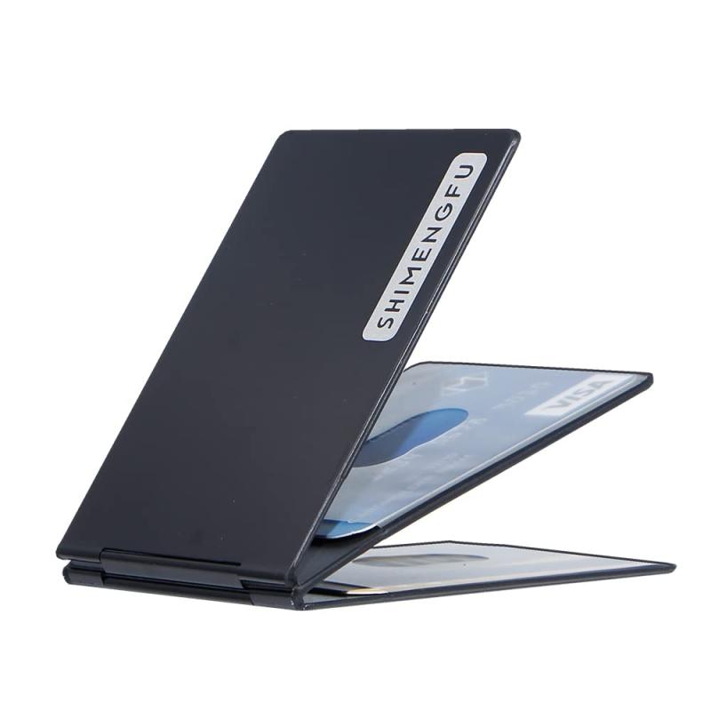 [SMF SHIMENGFU] パスケース カードケース メタル 薄型 二つ折り免許証ケース パスケース 診察券 身分証 資格証 定期入れ ICカード