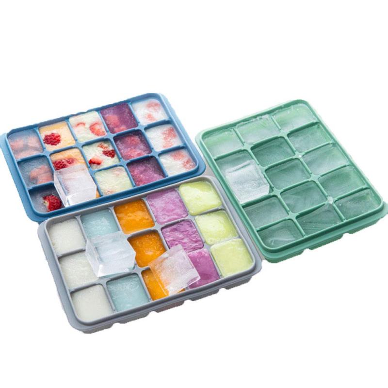 Lirancia シリコン製氷皿 アイスキューブ 氷トレー ふた付き 小分け やわらかい 取り出しやすい 冷凍保存 耐久 家庭用 車載