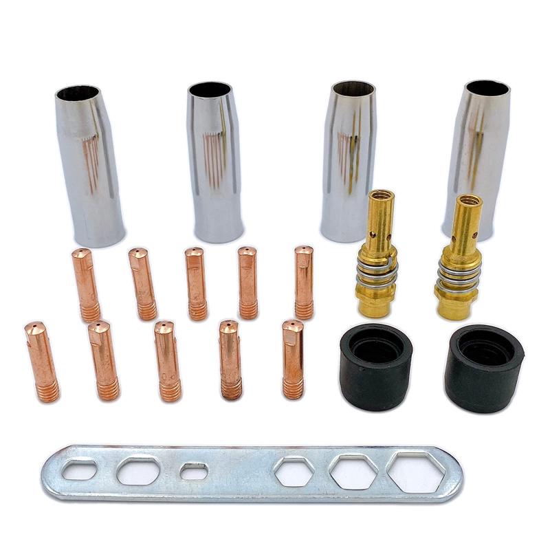 Meliore 半自動溶接機 0.8mm 消耗品 セット ノズル チップ ボディ カラー レンチ 補修 パーツ MIG100 MIG130 MIG160 MIG200 アーキュリー チップMIG100、MIG130、MIG160、アーキュリ...