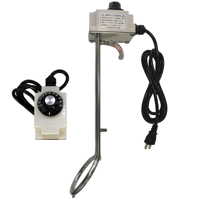 【Nagecom 大栄電熱】 パイプヒーター 温度調節 DB-1000S（430mm×65mm）サーモスタット 投げ込みヒーター 湯沸かし 温水 保温 追い焚き サーモ バケツヒーター【Nagecom 大栄電熱】バケツヒーター（投げ込み） ...