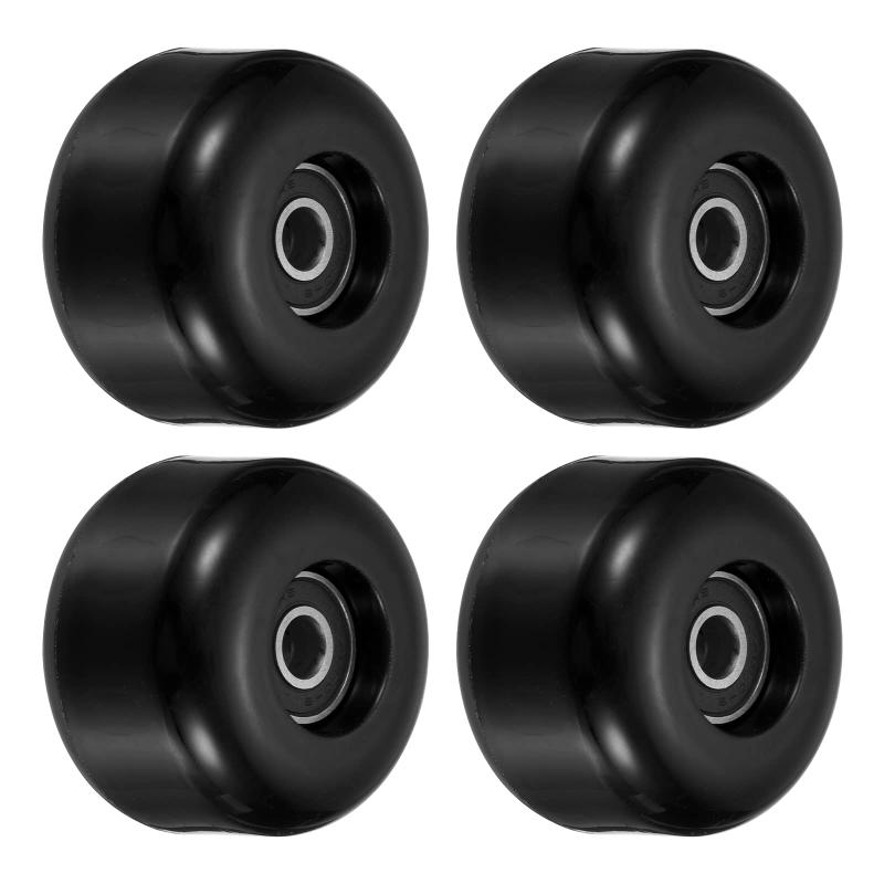 PATIKIL 54 mm スケートボードホイール ベアリング付き AB EC-9 4個 ストリートホイール スケートボード用 クルーザーホイール交換 85A ブラックカラー: ブラック; 素材: PU; 硬度: 85A; ホイールサイズ:...