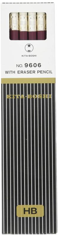 北星鉛筆 高級消しゴム付鉛筆 HB #9606 1ダース 196067mm×175mm紙ケース入り鉛筆硬度HB