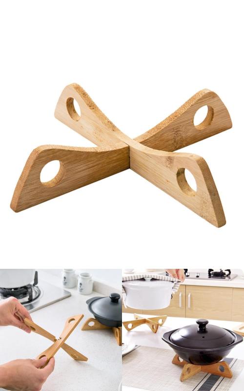 Bule Maple 鍋敷き 木製 おしゃれ 耐熱 キャンプ アウトドア コンパクト ワンタッチ🫕【特徴】コンパクトになるおしゃれな木製の鍋敷きです。また、テーブル面から鍋底までの高さを少し設けることができるので、テーブル面...