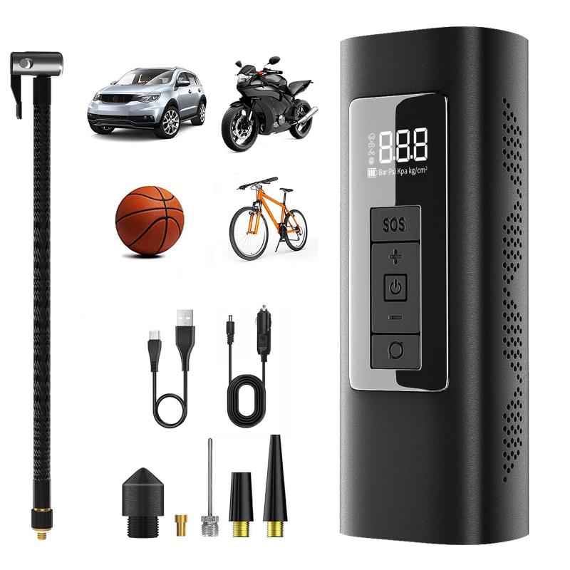 Junfire 【2023年新登場】電動空気入れ 車 自転車空気入れ