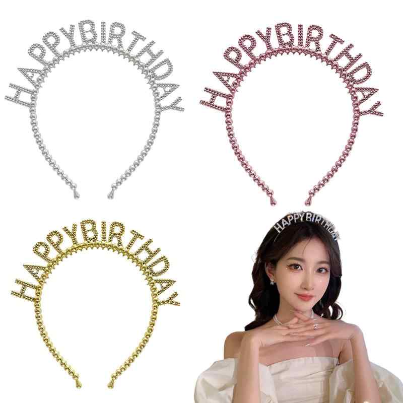 nalaina バースデイカチューシャ バースデー【3色セット】HAPPY BIRTHDAY パーティーグッズ カラフル 飾り 王冠 誕生日 サプライズ 誕生日おめでとう パーティー用品 女性 女の子 子供 キッズ【軽い素材】女性の誕生日ヘ...