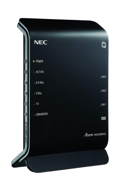 NEC Aterm Wi-Fi dual band WG1200HS3 PA-WG1200HS3【電波を集中送信】ビームフォーミング対応で高速通信が可能。また、「MU-MIMO」により最大2台の端末と同時通信が可能に。【快適通信エリア拡大】...
