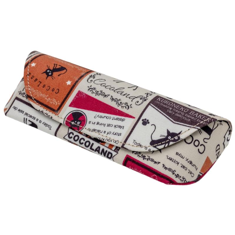 パール(Pearl) メガネケース セミハードケース マグネット式 黒ネコ ワッペン柄 レトロ ベージュ レッド 092908本体サイズ:（約）W150×D60×H30mm内寸:（約）W155×D55×H28mm本体重量:(約)55g素材:...