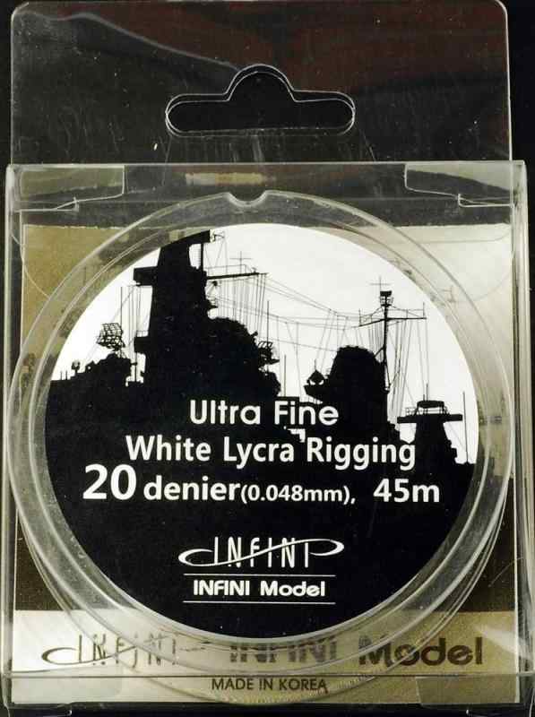 インフィニモデル ウルトラファインリギング 直径0.048mm×45m 白色 1/700用 プラモデル用パーツ IR0202<b>主な製造国 :</b>韓国<b>対象年齢 :</b>15才以上