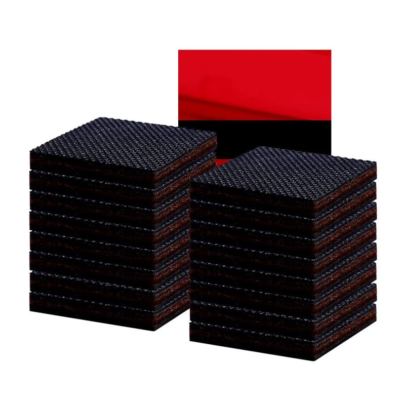 ceydeyjp 家具保護パッド, 天然ゴム16pcs 3.8cmキズ防止・防音 丸いフェルトパッド,すべり止めパッド 滑り止めゴム