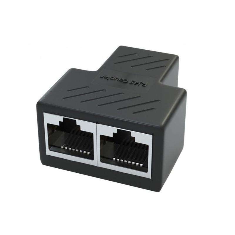ezonpinzv LANケーブルスプリッタ RJ45 2分岐 CAT6 ギガビット 8P8C メス-メスRJ45スプリッタコネクタLANケーブル延長コネクタ中継コネクタ二股分岐CAT5/CAT6コンパクトギガビットプラグ8P8Cメス-メス...