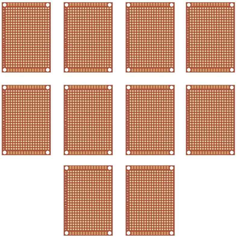 ユニバーサル基板 10個 (PCB 50mm×70mm) PCB回路基板 ユニバーサル ブレッドボード プロトタイプ 実験プレート DIYはんだ付け【サイズ】5×7cm 厚さ: 1.2mm【穴ピッチ】2.54mm (0.1インチ)【パッケー...