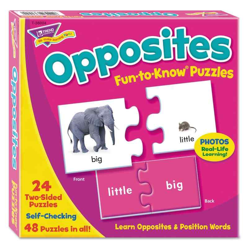 トレンド 英単語 パズル 反対ことば Trend Fun to Know Puzzles Opposites T-36004ピース数 48枚ピースは両面に印刷されています。パズル組み合わせ48通り商品のパッケージが変更となる場合がございます...