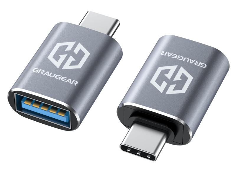 GRAUGEAR USB-C変換アダプタ 2個セット 最大10Gbps高速データ転送 USB 3.2 Gen 2 Type-C 変換アダプター USB 3.2メス to USB-Cオス OTG対応 高速充電 在宅勤務 [G-AD-ATC-1...
