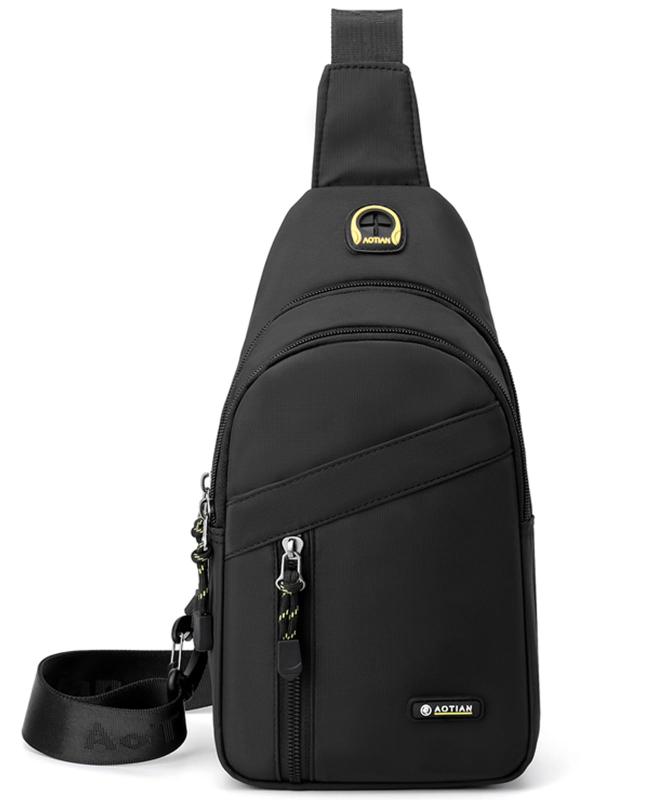 [zhongningyifeng] ボディバッグ メンズ 小さめ ワンショルダーバッグ 斜めがけ 肩掛け ナイロン 軽量 大容量 黒 男女兼用【男女共に使えるショルダーバッグ】シンプルでスタイリッシュな人気デザインを採用。メンズもレディース...