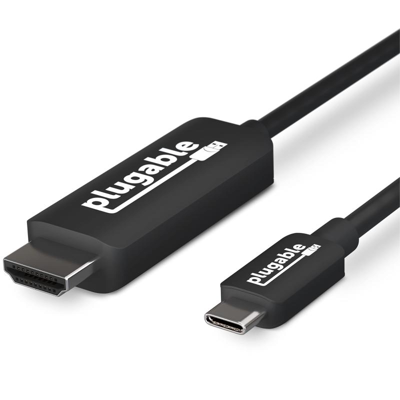 Plugable USB-C - HDMI 変換ケーブル 1.8m（4K@60Hz 対応）DisplayPort 代替モード Thunderbolt 3 Thunderbolt 4 互換 Mac Windows 用USBC - HDMI 変...