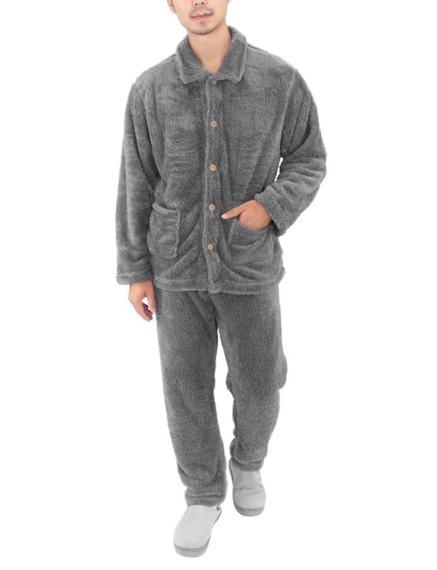 [Yoimira] パジャマ メンズ 冬 ルームウェア セット もこもこ あったか パジャマ 上下セット裏起毛 ふわふわ 部屋着 メンズ 冬 寝間着 長袖 上下セットサイズ ： M ・ L ・ XL ・ XXL【ふんわり柔らかい素材感】ふん...