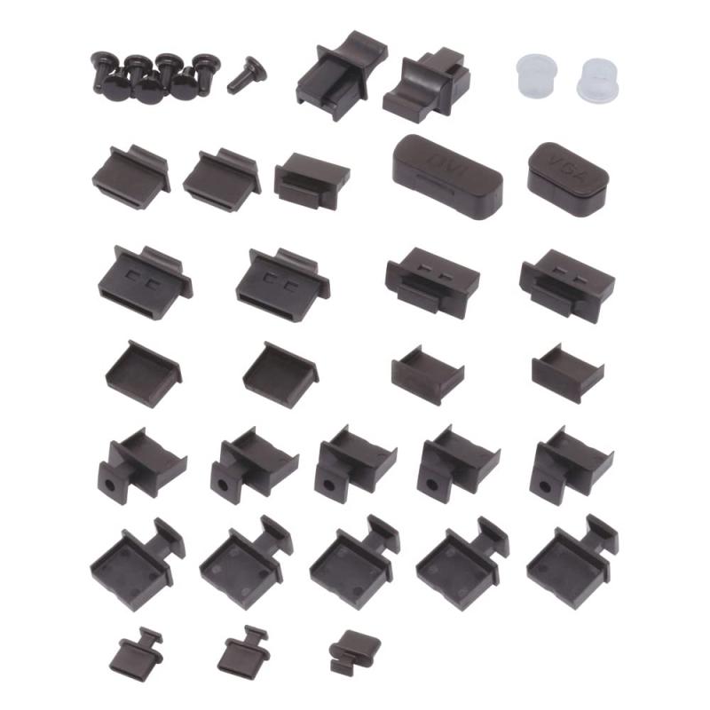アイネックス(AINEX) コネクタカバー ゲーミングPC用 DC-023 ブラックUSB (Type-C取手付) 用×3 USB (Type-A取手付) 用×10 USB (Type-A取手無) 用×4DisplayPort用×4 HDM...