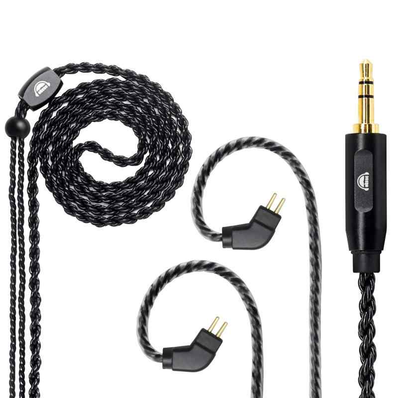 OKCSC MMCX リケーブル イヤホンケーブル SEシリーズ用 交換用 マイクなし 6芯【OFC線を採用】信号伝送ロスが少ないOFC（高純度無酸素銅）線を採用し、クロストークを抑え、伸びやかで広がりのある高域を再現します【6芯編込み】6...