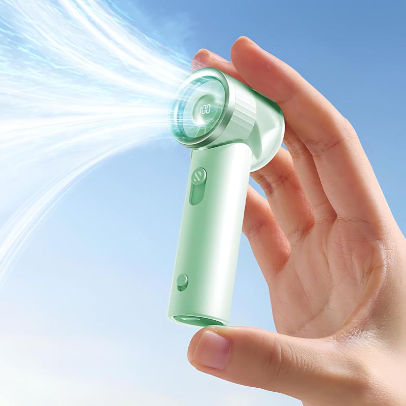 RANVOO ハンディファン【究極小型化・驚きの強風】扇風機 ハンディ 1-100段階風量調節 20,000RPM LEDディスプレイ 手持ち扇風機 強力 コンパクト 万博 暑さ対策 熱中症対策 子供 通勤 屋外 旅行 プ【超軽量設計で、持...