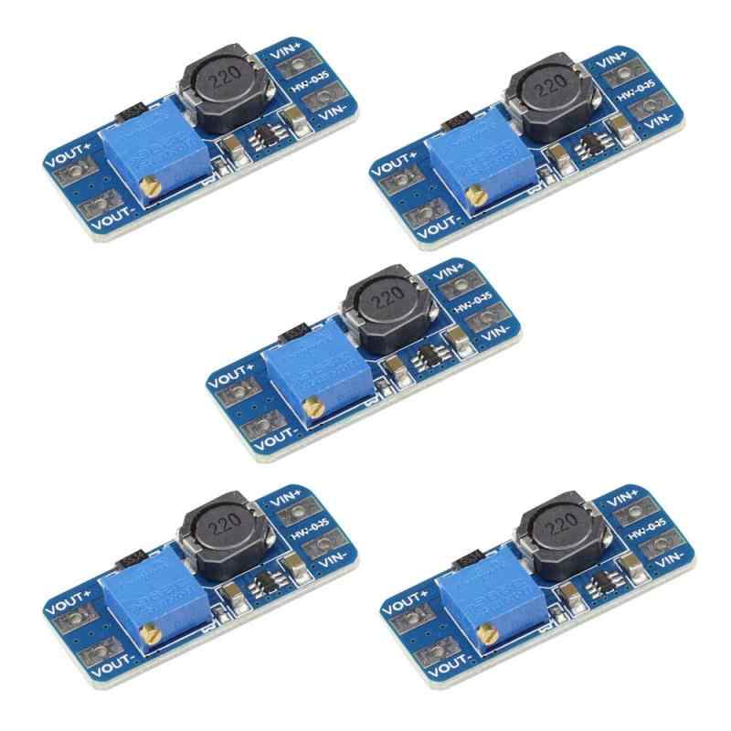 VKLSVAN 5個 入り MT3608 2A DC-DC ブーストステップアップ 転換モジュール 昇圧型 2V-24V to 5V-28V 9V 12V最大出力電流：2A; 入力電圧：2 v ~ 24 v;サイズ：MT3608昇圧チップを...