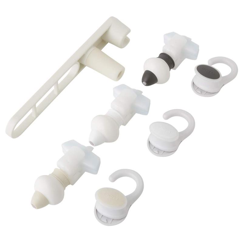 三輝（Sanki） 詰め替えそのまま MINI 7点セット MS-7DWI（ダークグレー・ホワイト・アイボリー）サイズ:約幅22×奥行3.7cm本体重量:450g素材・材質:ABS樹脂 エラストマー樹脂原産国:日本国カラー：ダークグレー・ホ...