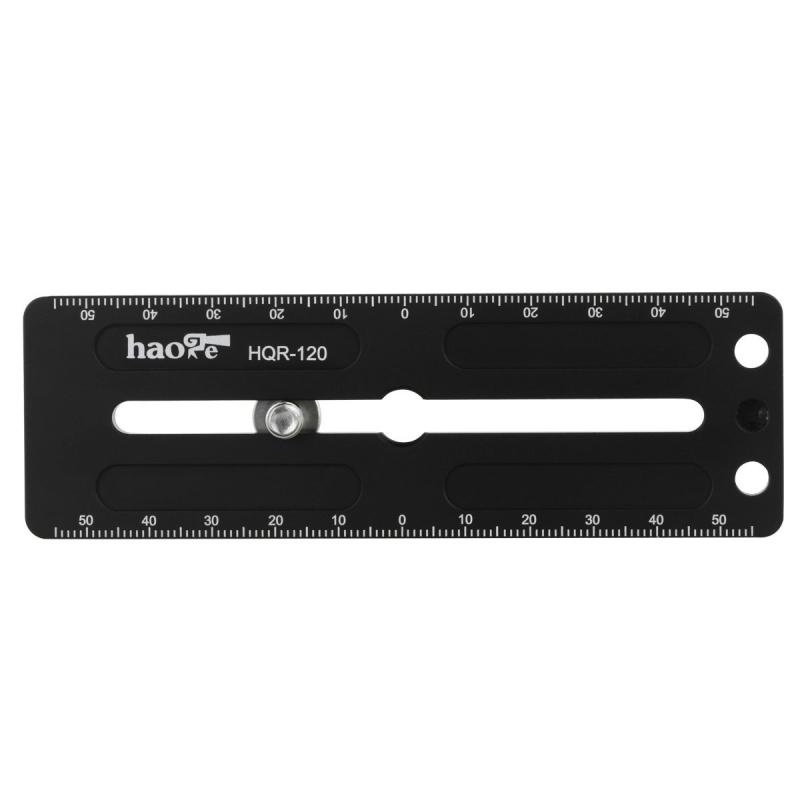 Haoge 120mm 多目的ロングクイックリリースエクステンダーレールスライドプレート カメラ三脚ボールヘッドクランプ用 Benro Arca Swiss SunwayfotoHaoge HQR-120ユニバーサルクイックリリースロングプ...