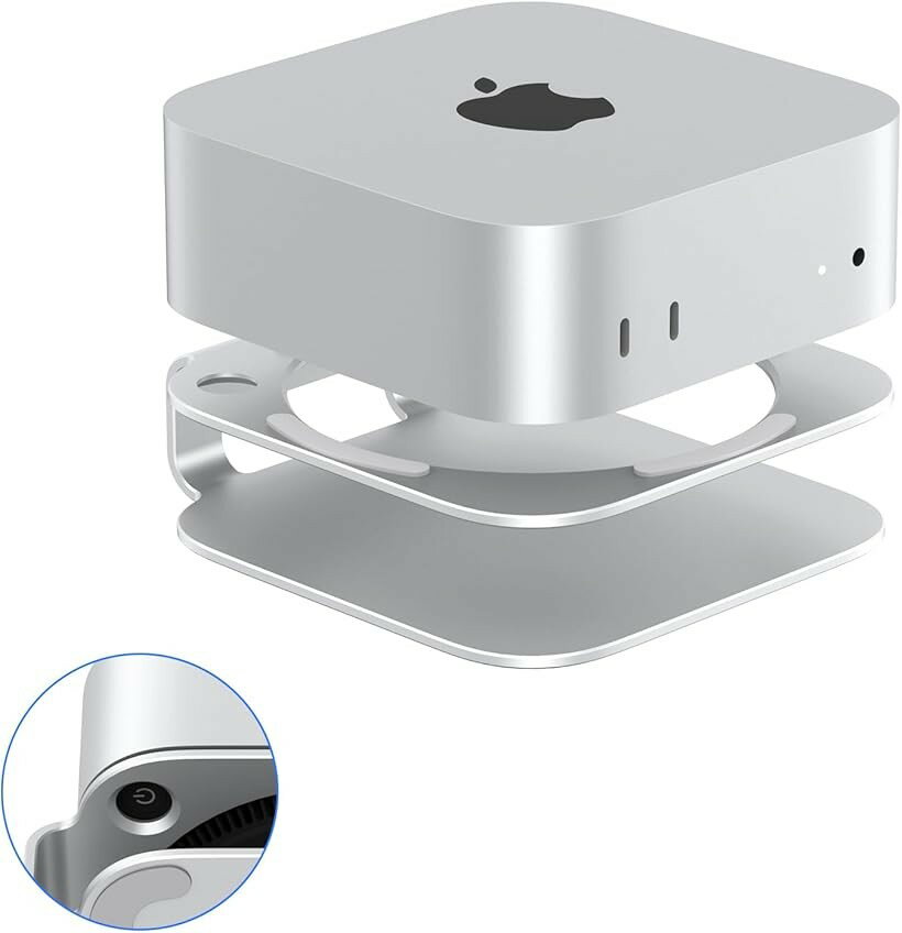 「Mac miniの性能とデザインを最大限に引き出す専用アルミスタンド」GEWOKLIY Mac mini M4スタンドは、2024年モデル（M4／M4 Pro対応）専用に設計された高品質アルミ合金製スタンドです。放熱性能・デザイン性・安定...
