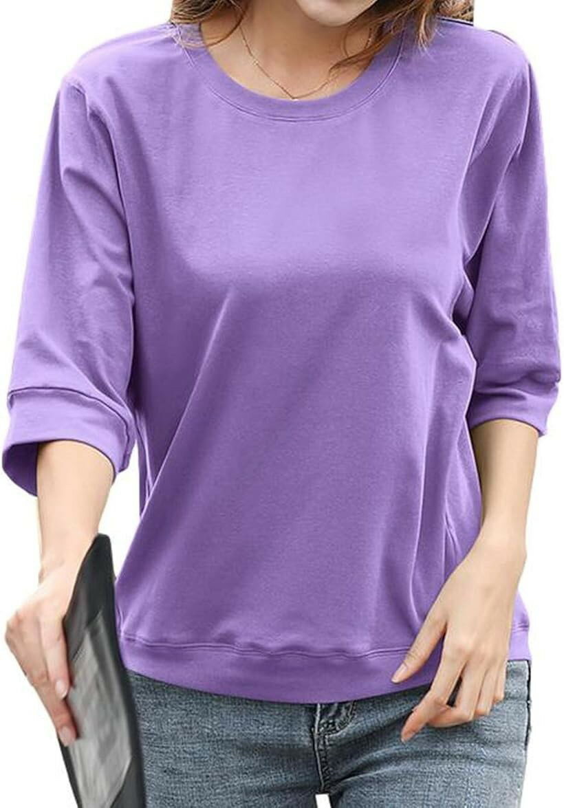 バリエーションコード : 2b6psqv6c8商品コード2b6pqgwgpu商品名フィオリア カットソー Tシャツ 五分袖 ラウンドネック ストレッチ ゆったり トップス レディース FR38 パープル XLブランドFioriorカラーパー...