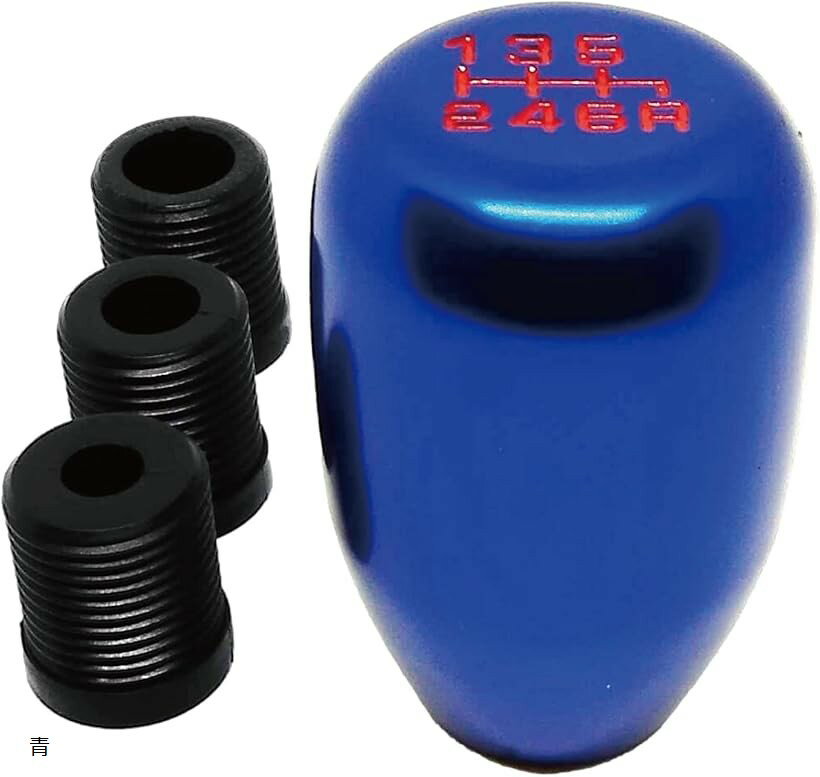 ・汎用アルミ製シフトノブです。アルミの素材感がカッコよく、握ったときの硬質な感触も楽しめます。6速のシフトパターンが刻み込まれています 。・コンパクトで握りやすいデザイン。シンプルな形状でお車の内装に合わせて選べるようカラーラインアップを揃...