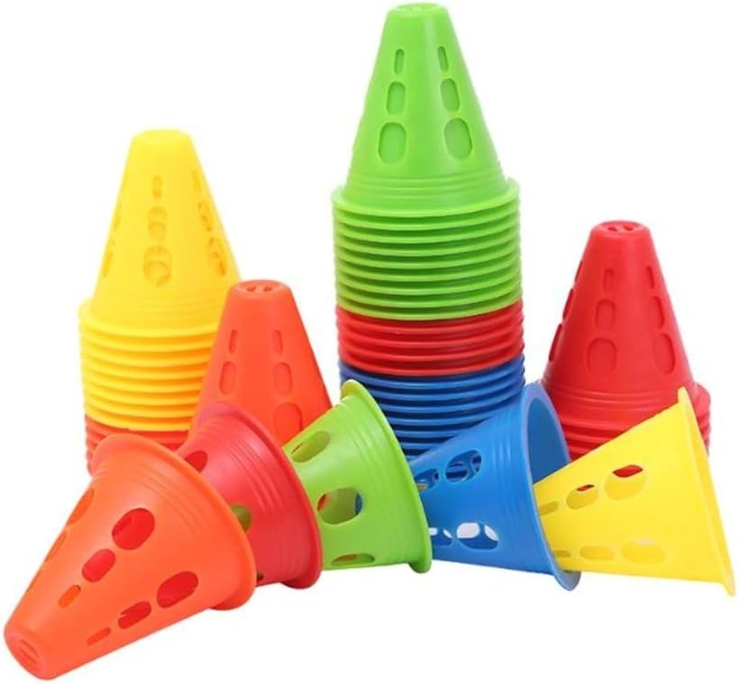 「5色x10枚の大容量セット」赤・青・黄・緑・オレンジの鮮やかなカラーが視認性抜群。ミニサイズでコーナーマークやライン誘導など様々な用途に使える。「柔軟＆高耐久プラスチック製」ABS樹脂素材を採用し、踏んでもすぐに元通り。屋内外の過酷な環境...