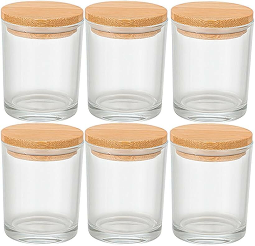 バリエーションコード : 2buki2v5x6商品コード2buki94dwv商品名キャンドル ホルダー 6個セット ガラス 瓶 容器 蓋付き おしゃれ シンプル 丸 透明 クリア アロマキャンドル ソイキャンドル グラス ガラスジャー ろう...