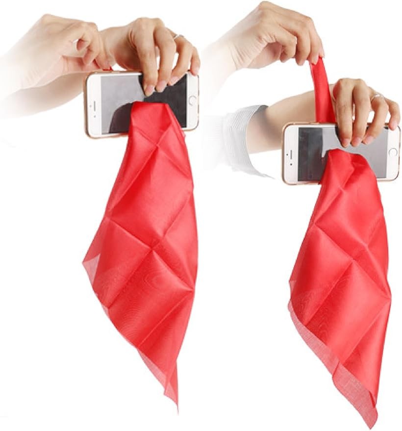 赤いスカーフが、するするっとスマホの画面を通り抜ける、不思議なマジックです。今日から貴方もマジシャンの仲間入り。この商品は34.5cm＊のシルクスカーフ1枚と、秘密の小道具が付いています。秘密の小道具はネタバレのため詳しくは言えませんが、薄...