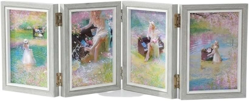 バリエーションコード : 2br0k6orif商品コード2br0kywkit商品名フォトフレーム 多面 写真立て 複数枚 フォトスタンド 折りたたみ 有機ガラス 木製ブランドJP Numberカラーグレーサイズ等4連「多面で演出」折りたたみ...