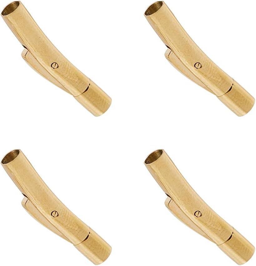 ・❤プレス式＆穴径3mm❤：ブレスレットやネックレスなどに適用される。バヨネット式のデザインにより、コードに付けてから、留め金の一端を別の端に挿入すれば、クラスプがしっかりと閉められて、開ける際にボタンを押しながら、他のクラスプに比べて、こ...