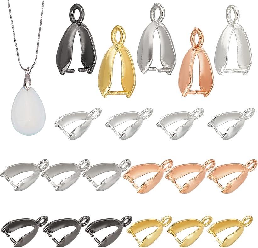 ・✿「サイズ」：幅約7mm、長さ14mm、厚さ5mm、穴：2mm、ピン：1mm、約20個/色、約100個/箱;ビーズ保存容器：5.4x5.3x2cm。・✿光沢ある外観と独創的なデザインと相まって、よくブレスレットやネックレスの制作に適用され...