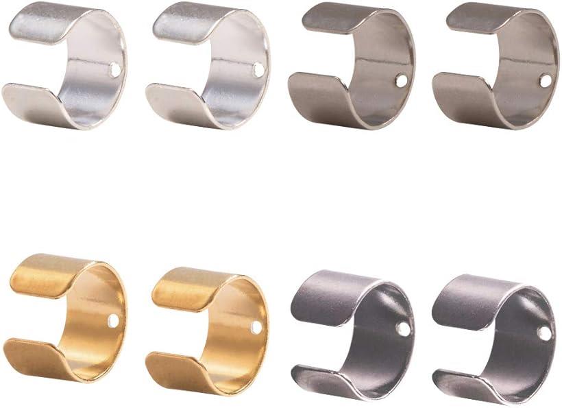 ・✿サイズ：イヤリングのクリップの直径10mm、幅約9.5mm、イヤリングの穴の直径1mm、200個。・✿高品質の素材：真鍮製、鉛フリー、カドミウムフリー、低刺激性、耐久性と耐久性で作られています。・✿ユニークなデザイン：小さな穴があるので...
