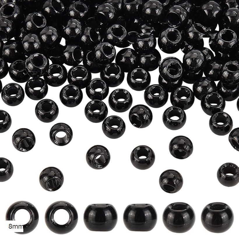 パッケージとサイズ：200個の黒いガラス丸ビーズがあります。直径は約8mm、厚さは約6mm、穴は約3.5mmです。数量はあなたのクラフトのニーズを満たすのに十分です。高品質材料：これらの黒いビーズは、高品質のガラス材料で作られ、慎重に研削、...