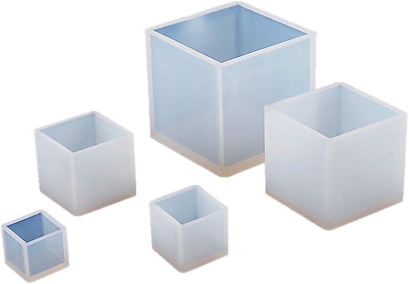 ・UVレジン、エポキシ樹脂、樹脂粘土などに ご利用いただける正方形のシリコンモールド5個セットです。・直径2.5mm・3.0mm・4.1mm・5.8mm・7.5mmの5個セットになります。耐熱温度：-40℃～+230℃・大型サイズの直径65...