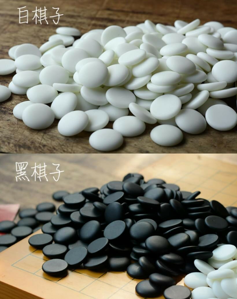 ・碁石 白石 180個 黒石 181個 の 361個入りです。・形が お椀型 なので、打ったあとの裏表の区別がつきやすく、 詰碁 にも最適です。・安価で数がおおいのでとってもお得＊材質はメラミンですが、ガラスのような重量感もあり、 大きさも...