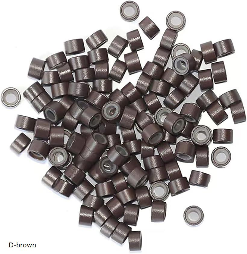 XUANHEFAチップ エクステ用チップ シリコーンリング シリコーンビーズ ウィッグ用ビーズ 500粒使用：エクステチップです、ウィッグ用ビーズで、ヘアエクステンションを固定する用品です。シリコーンビーズですので、エクステをしっかり自分の...