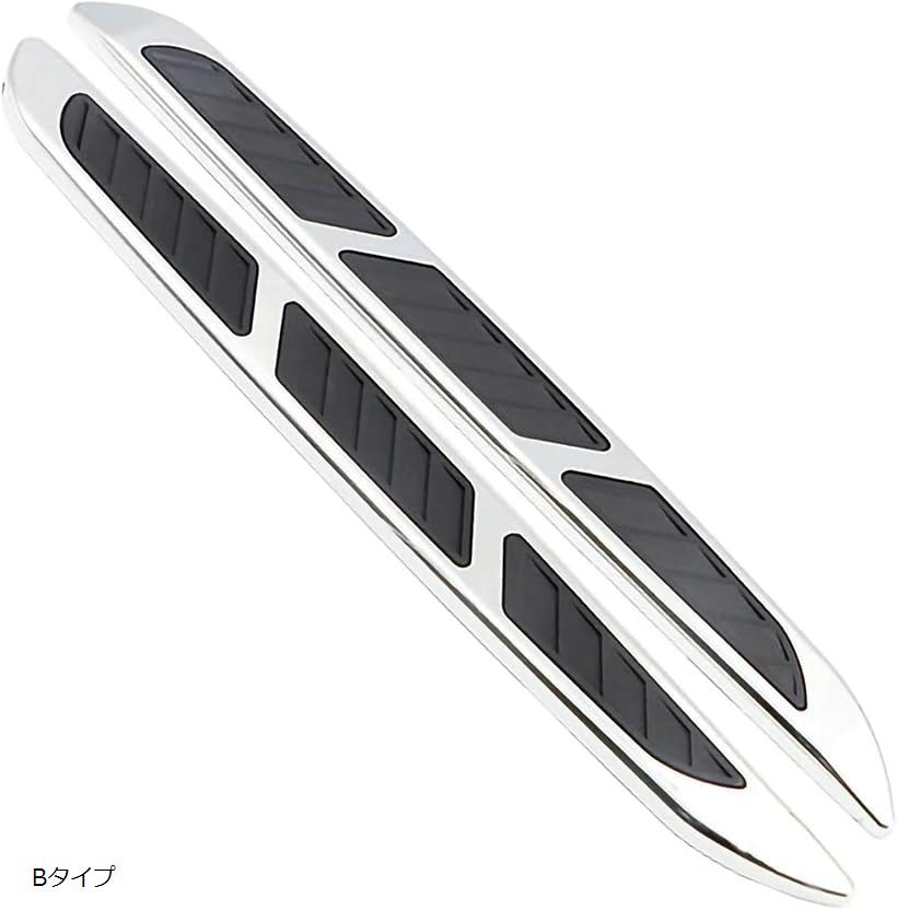 ・Aタイプは四角い形でメッキが立体的で高貴な雰囲気を醸し出します。ボンネット、フェンダー、ドアバンパーなどに適しています。・Bタイプは細長い形でメッキが際立ち、存在感を放っています。ボンネット、フェンダー、ルーフなどに最適です。・車のボディ...