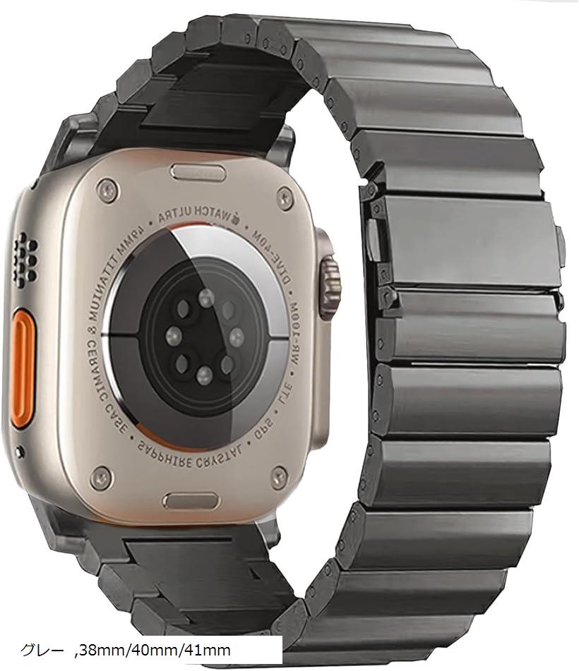 「Apple Watchのバンドはいっぱいあるけど、どれがいいかわからない・・」仕事でも使えるようなデザインにしたいけど重くて疲れそう・・、金属にするとアレルギーが出そうで怖い・・、長さが合わなくてお店へ調節しに行くのが面倒・・　「ビジネス...