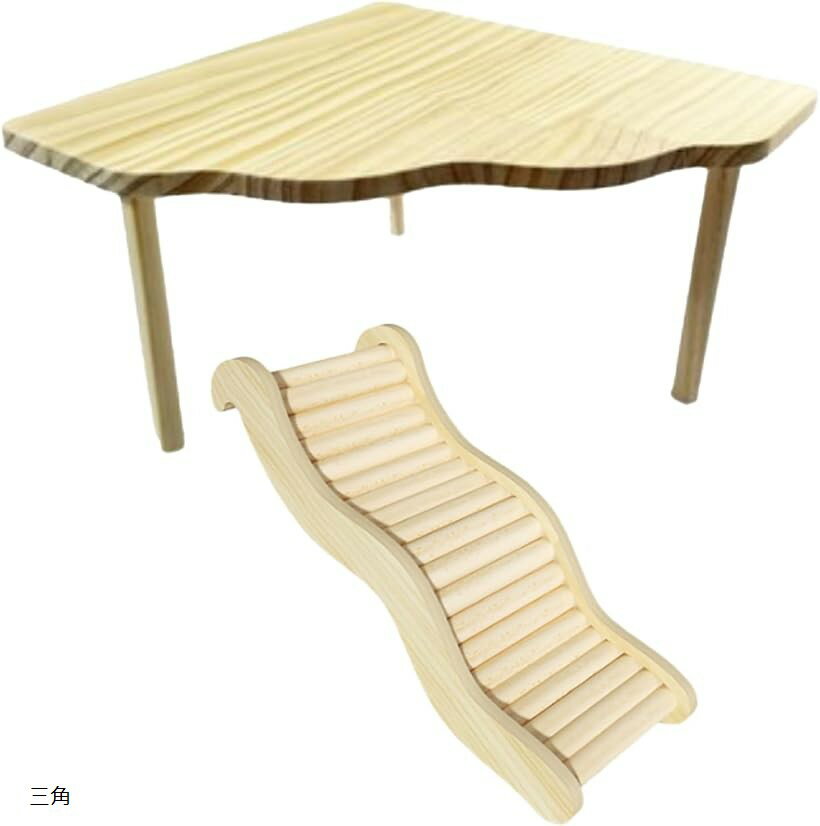 「ステージで広がる遊びの世界」木製ステージとはしごのセットで、小動物たちの暮らしがより豊かに。登ったりくつろいだり、自由に動ける空間が増えることで、飼育ケージの中でも退屈知らず。ハムスターやチンチラなど、小動物にぴったりのサイズ感で、毎日の...