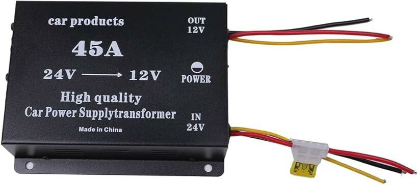 バリエーションコード : 2b2oucvtdc商品コード2b2ouv0u18商品名DCDC コンバーター 電圧 変換器 24V＞12V 変圧器 デコデコ ヒューズ付 過電圧保護 バックアップ 機能付 大型車 トラック 車 45AブランドCu...