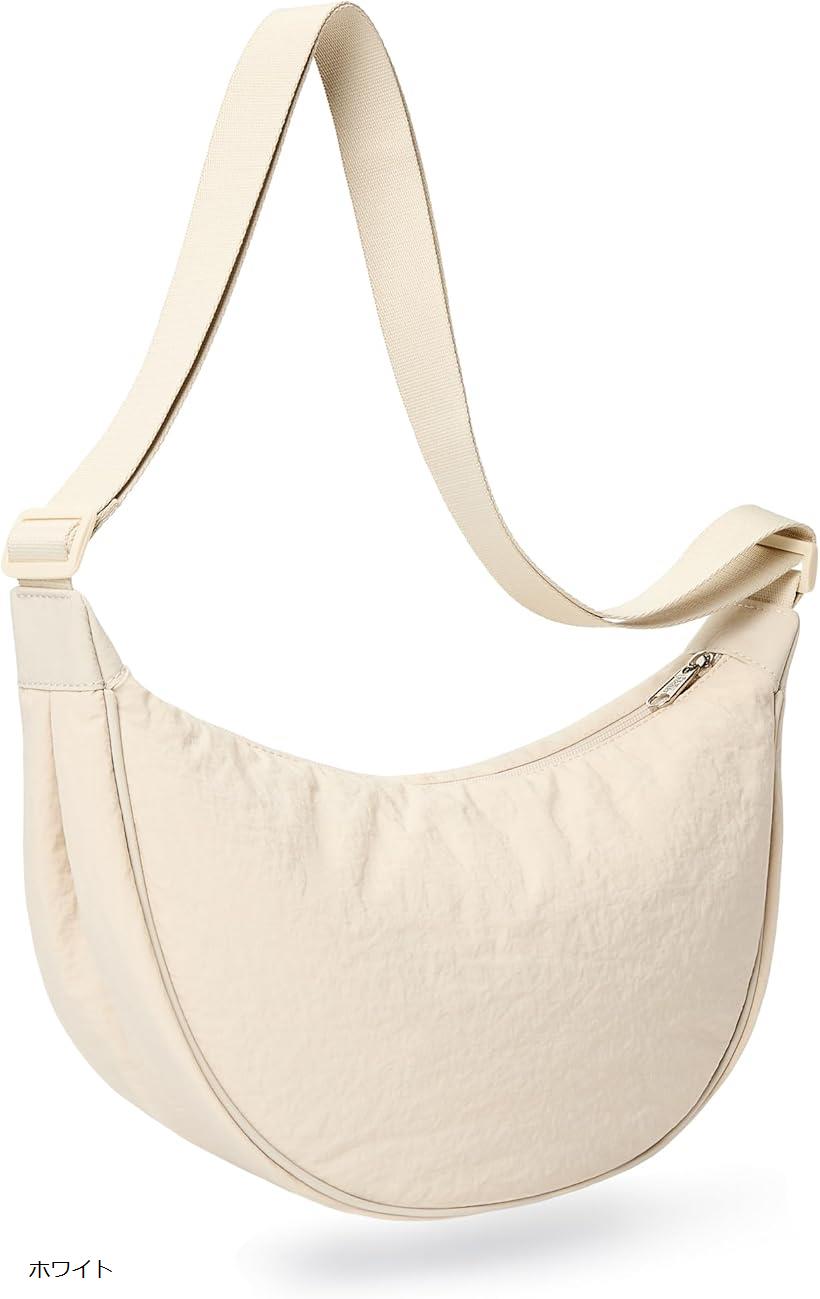 「三日月バッグ」レディースショルダーバッグは三日月ような形でデザインされており、見た目がかわいいです。質感がスムーズ［KALIDI］ファスナー付き、開口を閉じれるので、物落ちを防ぐできます。ファッション性と実用性のバランスを実現しています。...