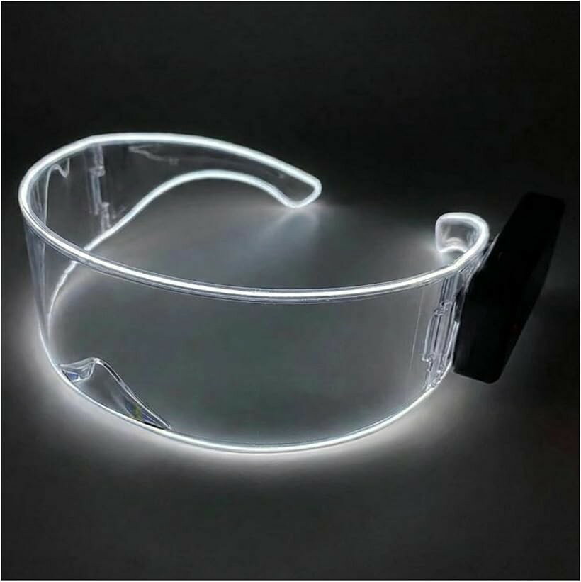 バリエーションコード : 2br49w6p00商品コード2br421dsgr商品名光るメガネ LEDサングラス サイバーパンク 近未来 ネオン発光 パーティー コスプレ 電池式ブランドAPOSITVカラーホワイト暗闇で視線を独占する、サイバ...