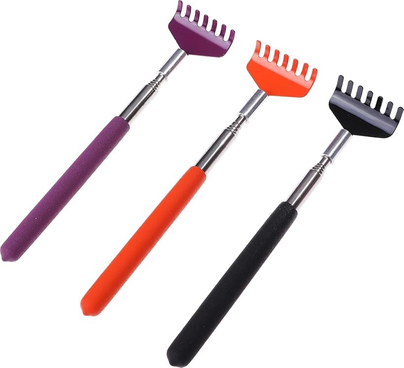 バリエーションコード : 2bj2xjcwrs商品コード2bj2xu5uox商品名孫の手 伸縮 3本セット 20-68cm 携帯 背中がかゆい 背中掻き 隙間 物を取る ステンレス製 収納袋付き シャベル型 紫・オレンジ・黒色の3本セットブ...