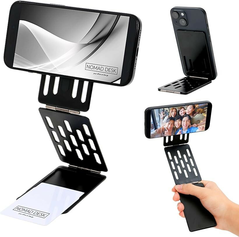 バリエーションコード : 2buphxsych商品コード2buph1trnw商品名スマホスタンド MagSafe対応 多機能 マルチスタンド カード型 3つ折り アルミニウム 8WAY 折り畳み式 軽量 カード1枚収納 2関節式 ビデオ通話...